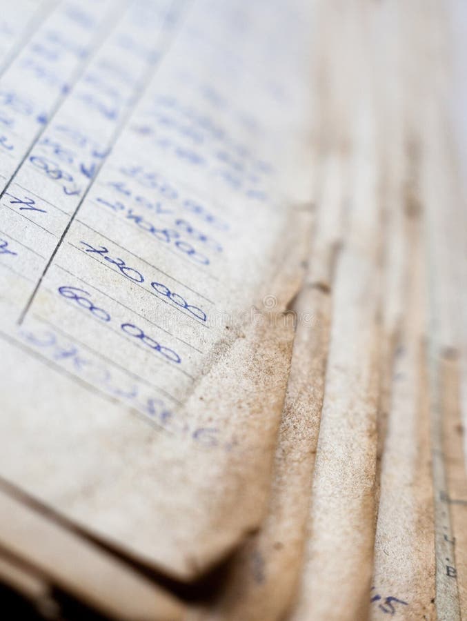 Old Paper Documents in the Archive Stock Image - Image of filing ...
