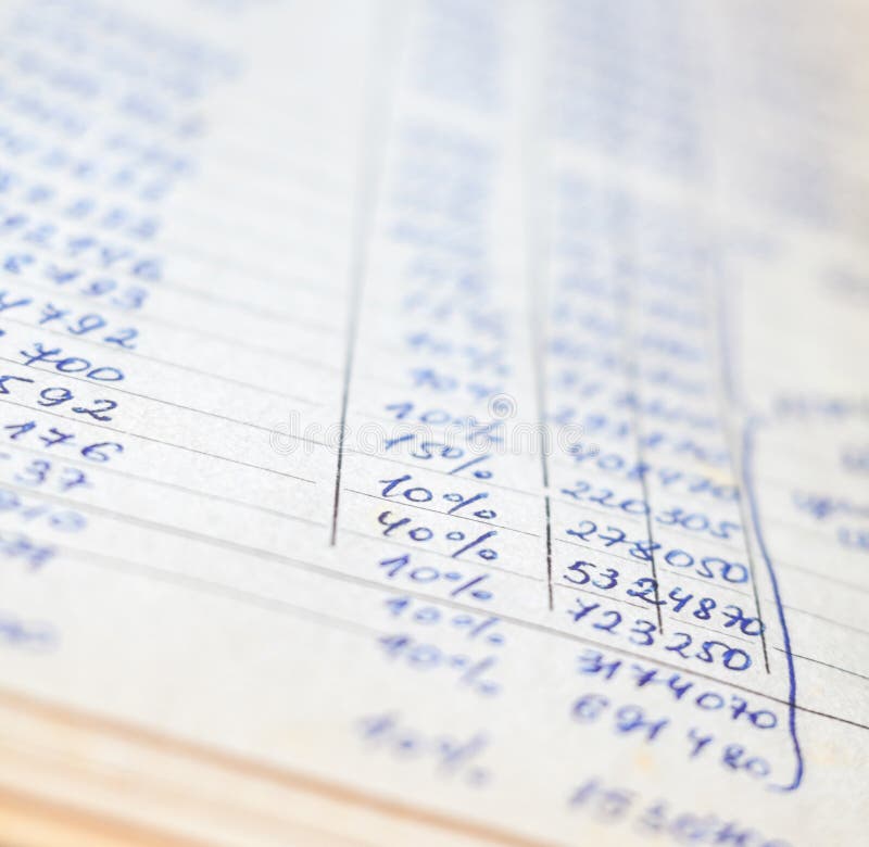 Old Paper Documents in the Archive Stock Photo - Image of business ...