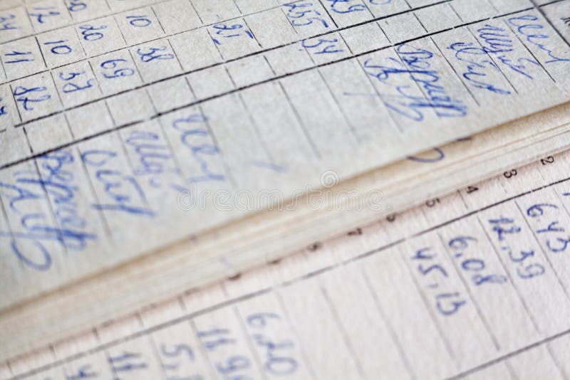 Old Paper Documents in the Archive Stock Image - Image of accountant ...