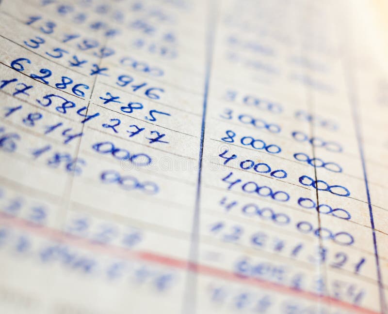 Old Paper Documents in the Archive Stock Image - Image of bookkeeper ...