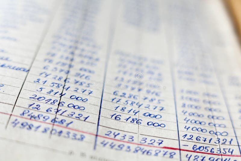 Old Paper Documents in the Archive Stock Image - Image of bookkeeping ...