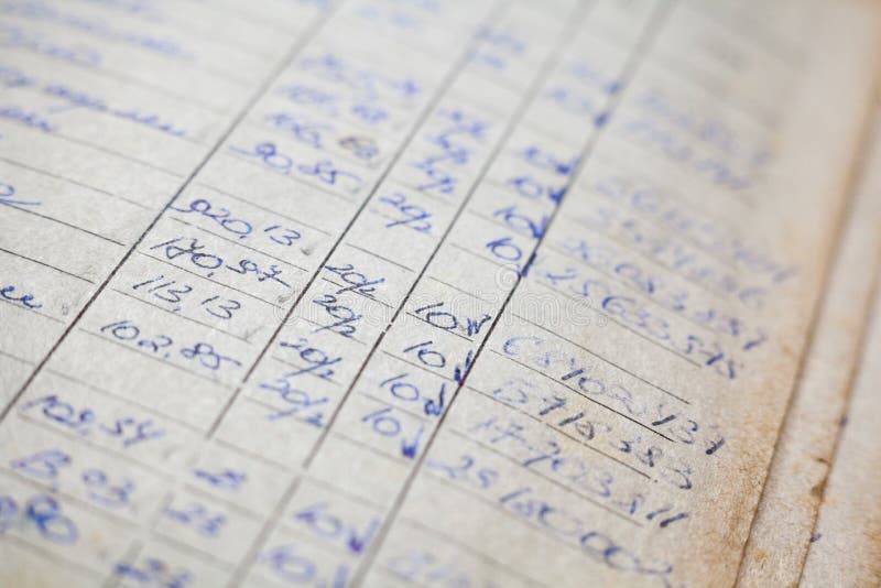 Old Paper Documents in the Archive Stock Photo - Image of budget ...