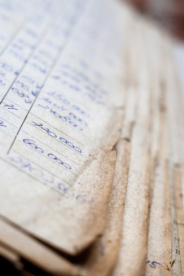 Old Paper Documents in the Archive Stock Image - Image of handwritten ...