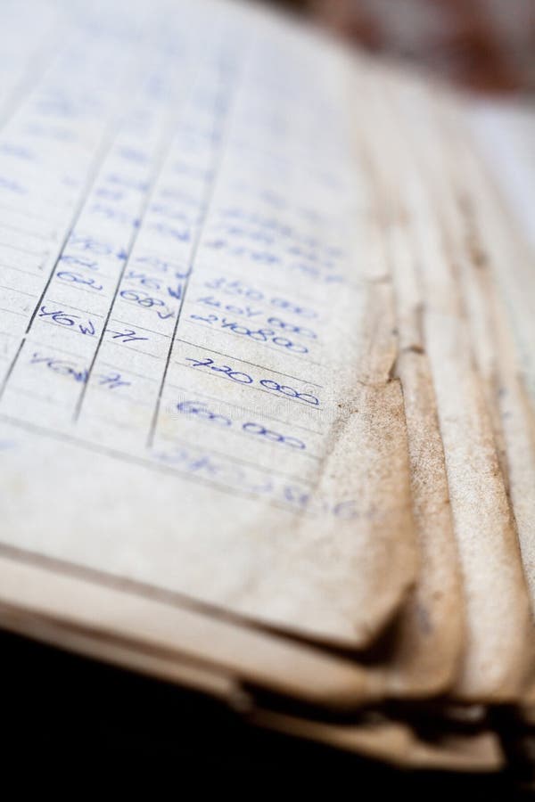 Old Paper Documents in the Archive Stock Image - Image of archival ...