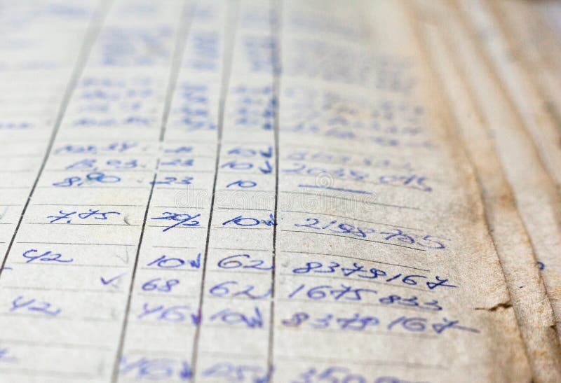 Old Paper Documents in the Archive Stock Image - Image of journal ...