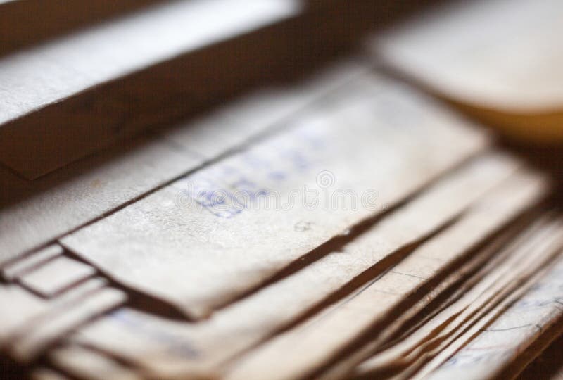 Old Paper Documents in the Archive Stock Image - Image of document ...
