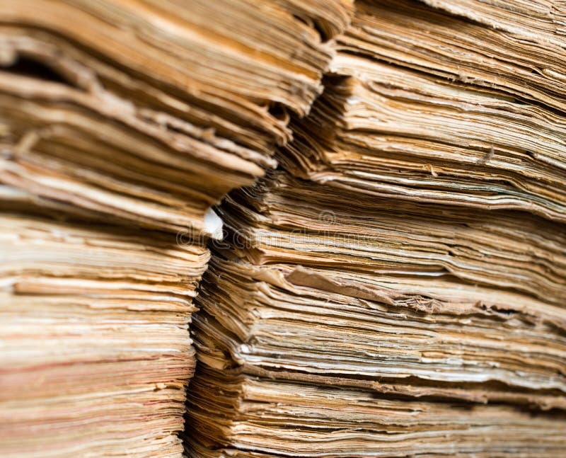 Old Paper Documents in the Archive Stock Photo - Image of brown, manila ...