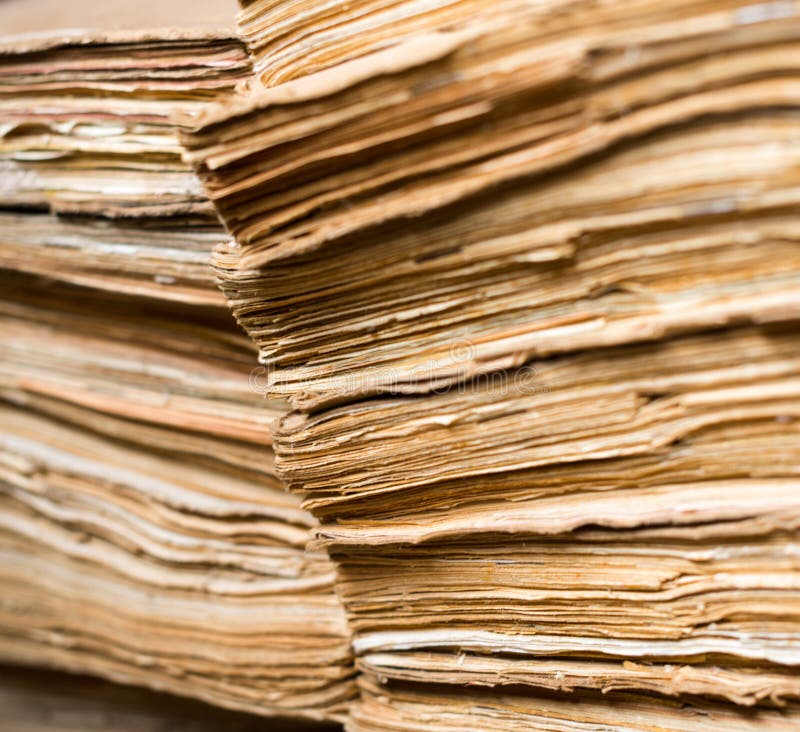 Old Paper Documents in the Archive Stock Image - Image of accounting ...