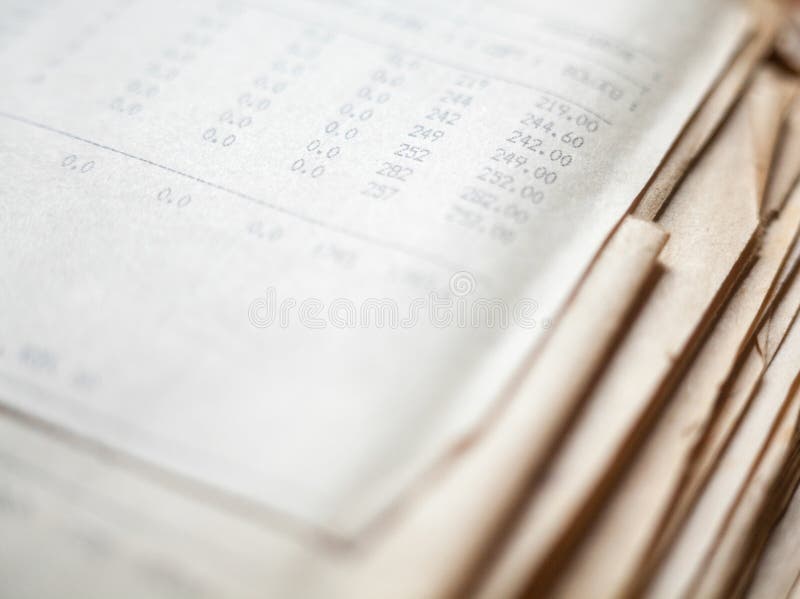 Old paper documents stock photo. Image of income, documentation - 149378998