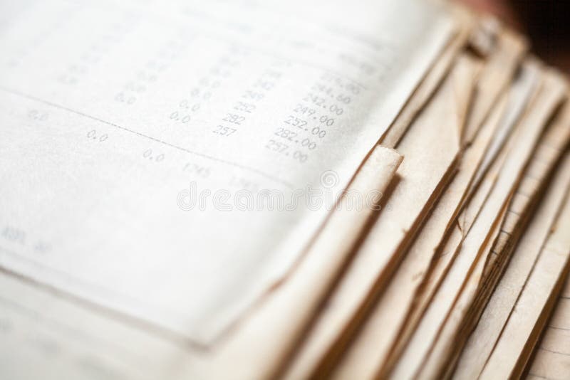 Old paper documents stock image. Image of calculation - 172572491
