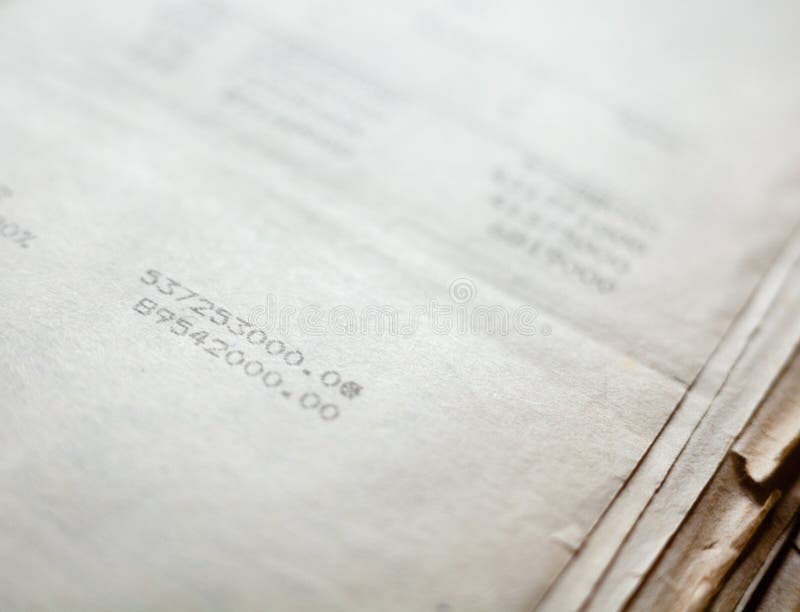 Old Paper Documents In The Archive Stock Image - Image of library, heap ...