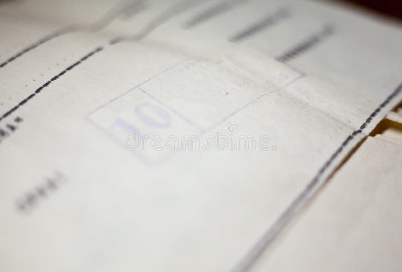 Old Paper Documents. Ink Stamp Stock Image - Image of calculation ...