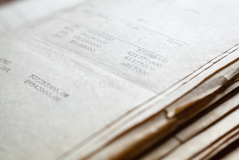 Old paper documents stock image. Image of clerical, financial - 179702017