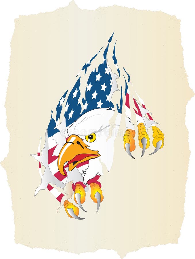 Old Paper, Eagle and American Flag Stock Vector - Illustration of ...