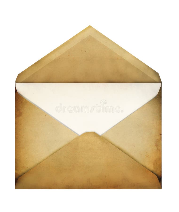 Old Paper Envelope Empty Open Photomanipulation Stock Photo - Image of ...