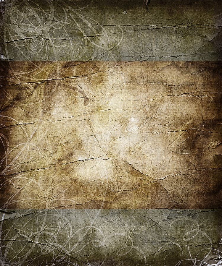 Old Paper With Floral Pattern Stock Illustration - Illustration of ...