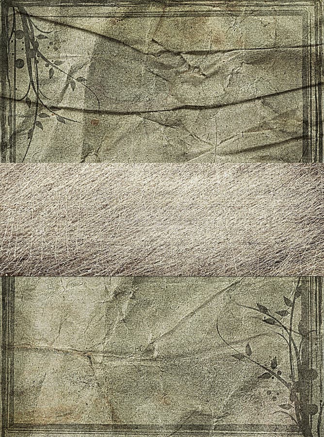 Old Paper with Floral Pattern Stock Illustration - Illustration of ...