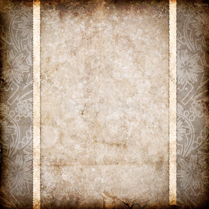 Old Paper With Floral Pattern Stock Illustration Illustration Of