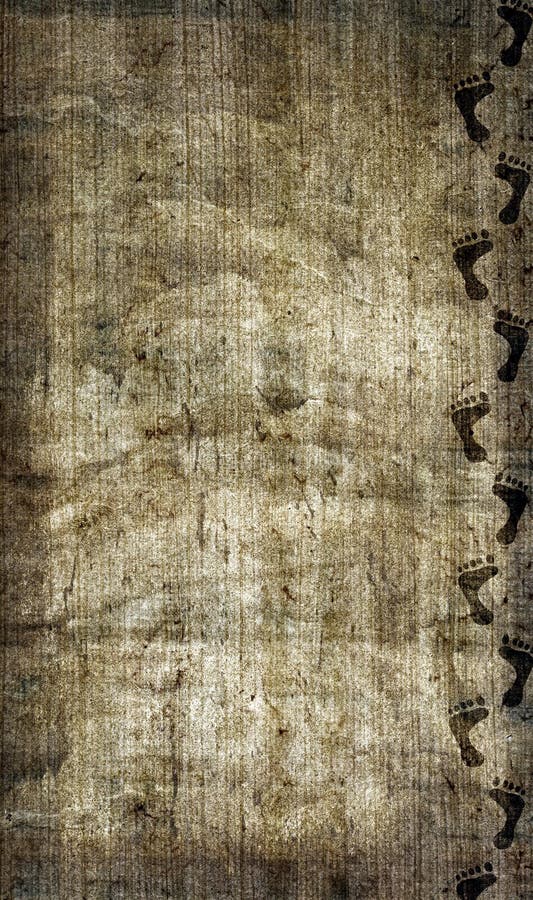 Old Paper With Foot Steps Picture. Image: 5295055