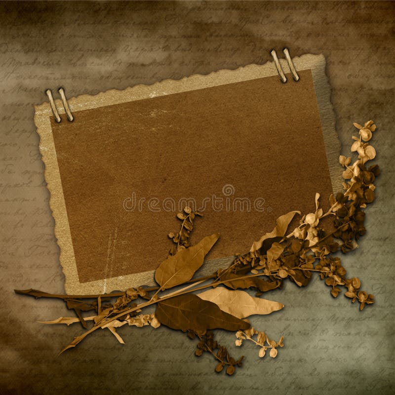 Old paper frame stock illustration. Illustration of ribbon - 8073364