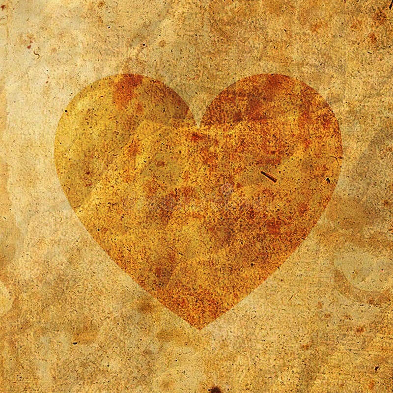 Old Paper on Heart stock photo. Image of burnt, grunge - 2583108