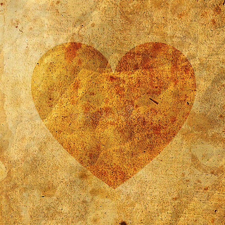 Old Paper on Heart stock photo. Image of burnt, grunge - 2583108