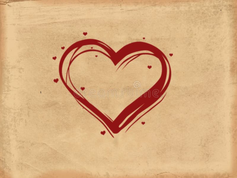 Old Paper Heart Picture. Image: 3229330