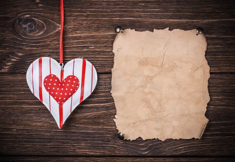 Old paper with heart stock image. Image of abstract, message - 36812959