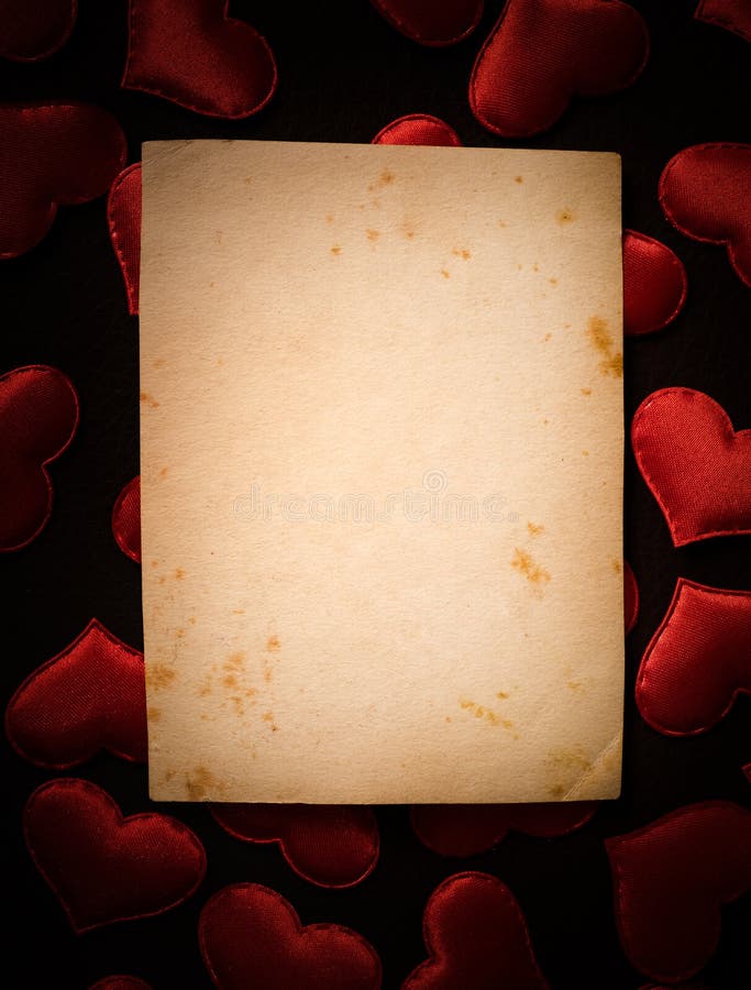 Old Paper with a Hearts stock photo. Image of heart - 250497996