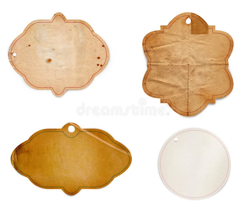 Old paper labels stock image. Image of grunge, notepad - 20167017