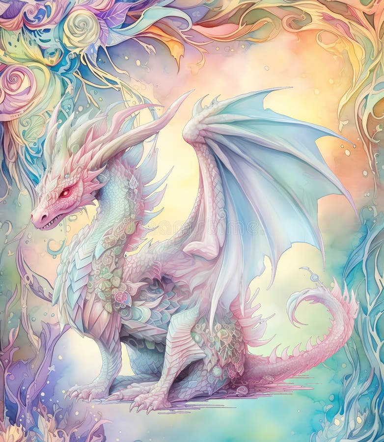 Old Paper Magical Dragon Vintage Junk Journal Digital Paper Stock Photo ...