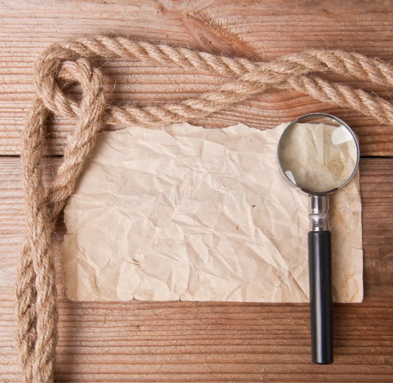 Old paper and magnifier stock image. Image of nostalgia - 27556587