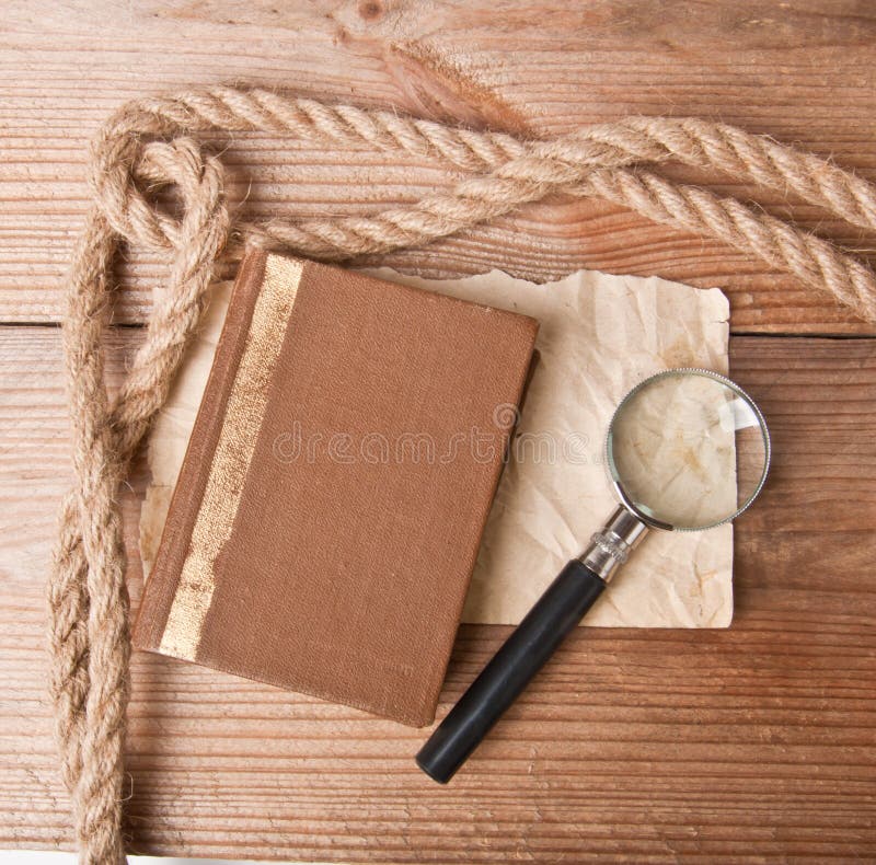 Old paper and magnifier stock image. Image of nostalgia - 27556587