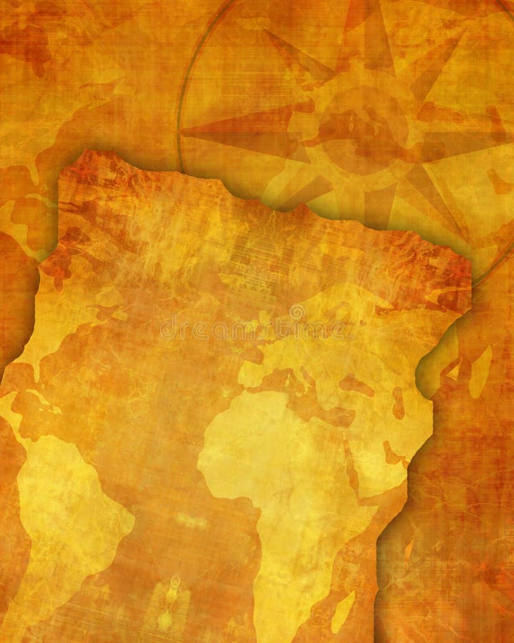 Old paper map stock illustration. Illustration of long - 3789204