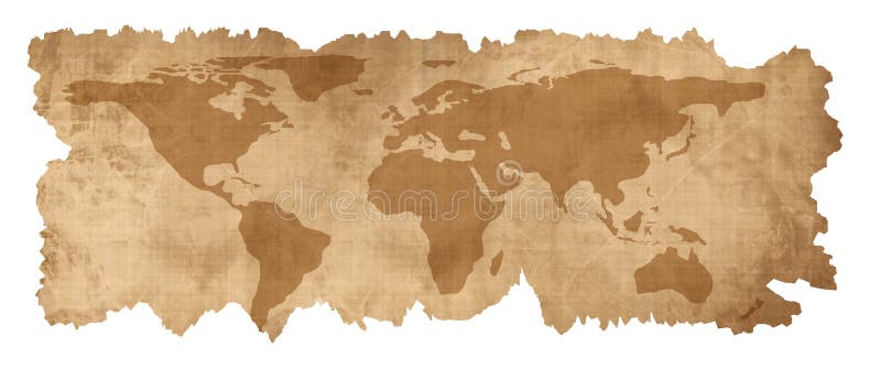Old paper map stock illustration. Illustration of parchment - 5027994