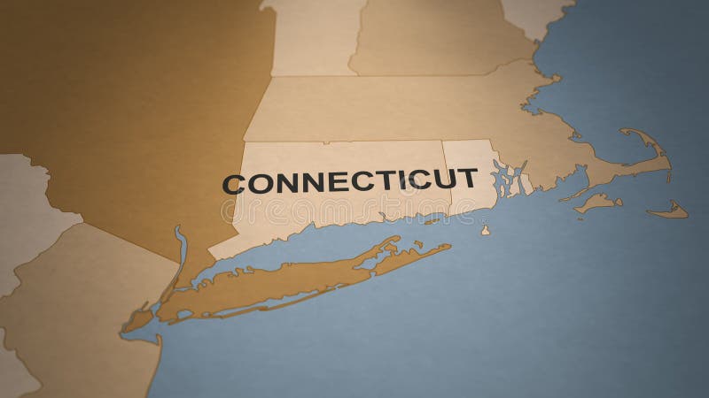 Old Paper Map of Connecticut Stock Video - Video of borders, move ...