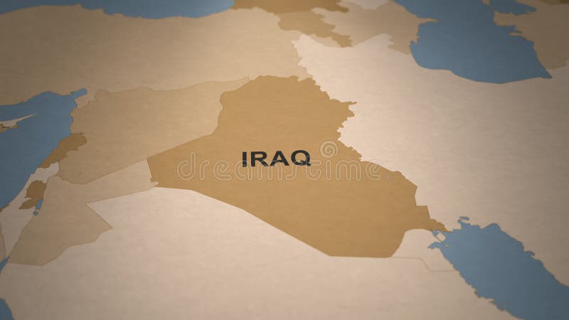 Old Paper Map of Iraq stock video. Video of tourism - 308882415