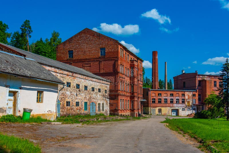 Old Paper Mill in Latvian Town Ligatne Stock Image - Image of tourism ...