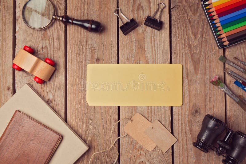 Old Paper Mock Up for Artwork or Logo Design Presentation. View from ...