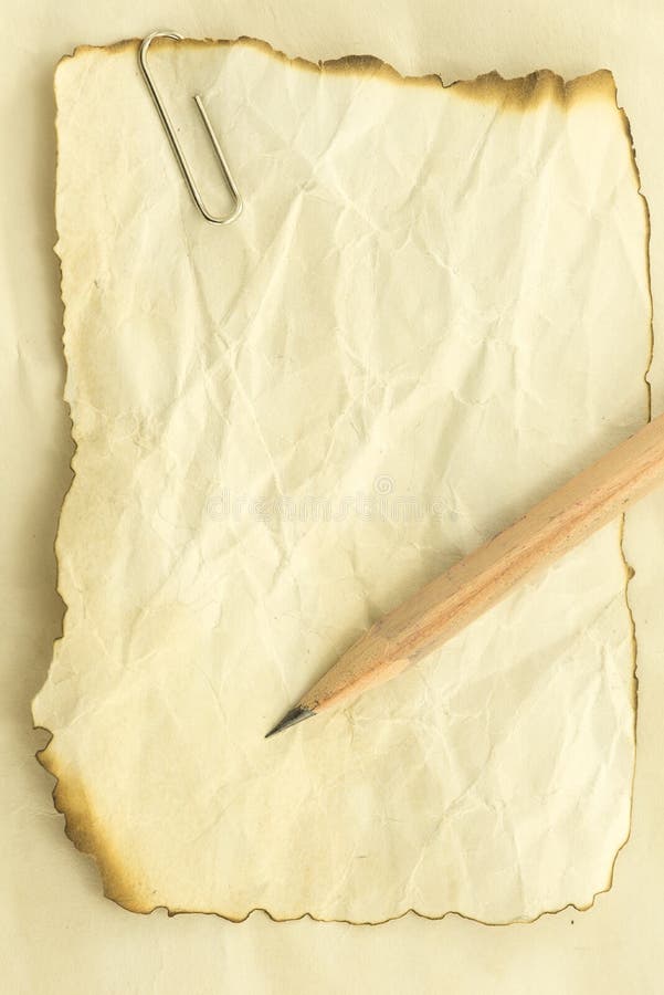 Old paper note and pencil stock image. Image of manuscript - 34053381
