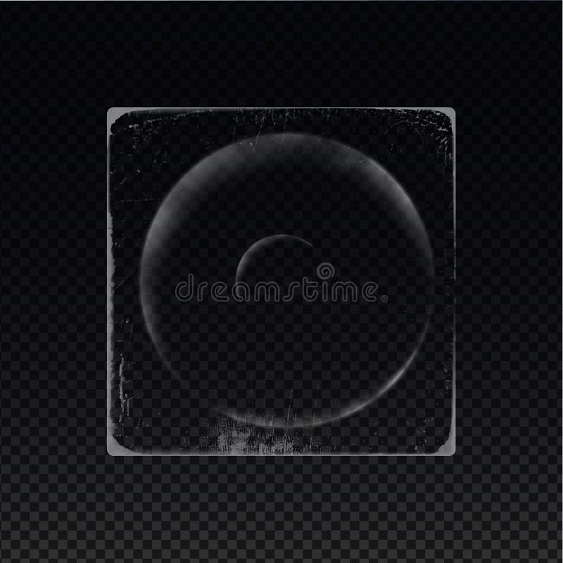 Old Paper Overlay Cover, Vintage Grunge Paper Texture with Circle Trace ...