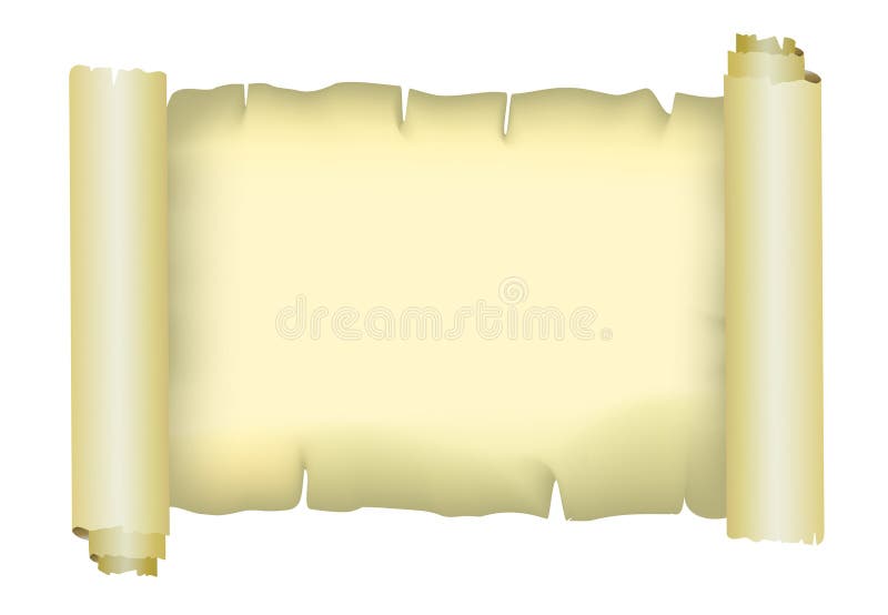 Parchment long 1 stock illustration. Illustration of scroll - 5308316