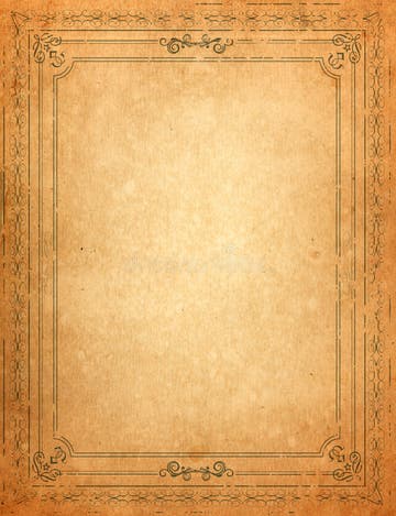 Old Paper with Patterned Vintage Frame Stock Photo - Image of ...