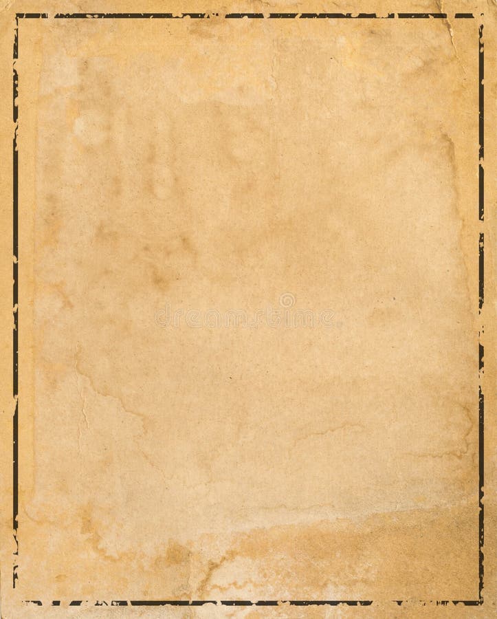 Old Paper with Patterned Vintage Frame Stock Image - Image of frame ...