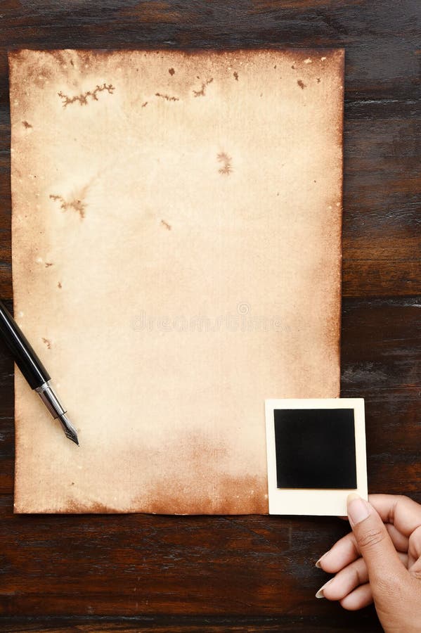 Old paper with pen and ink stock image. Image of graphic - 79077563