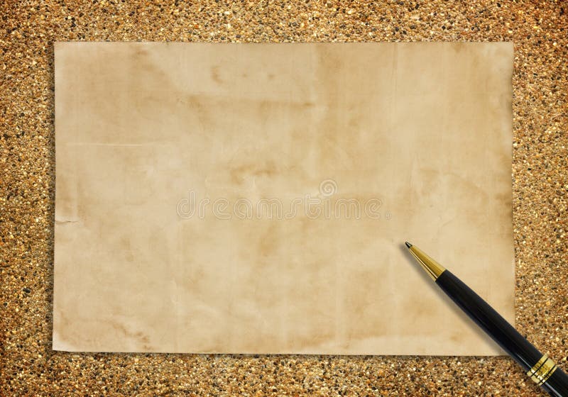 Old Blank Paper and Quill Pen Stock Photo - Image of vintage, obsolete ...