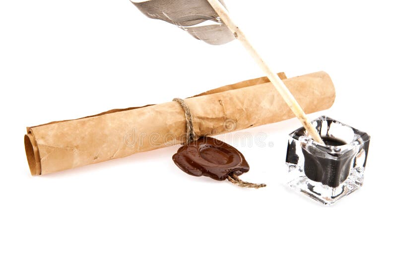 Old paper and pen stock image. Image of blank, worn, yellow - 47308831