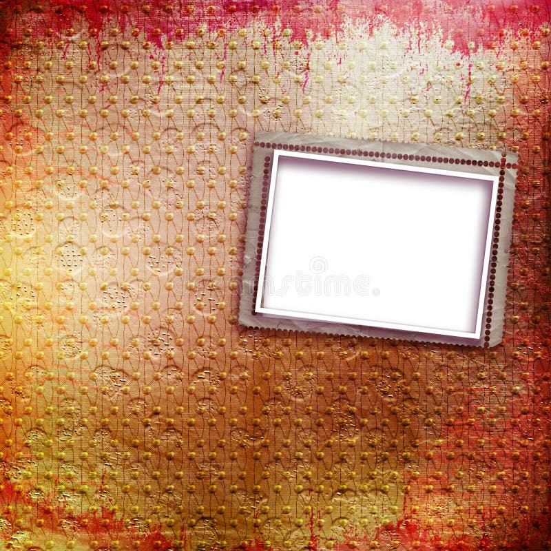 Old Paper Photo Frame on the Vintage Background Stock Photo - Image of ...