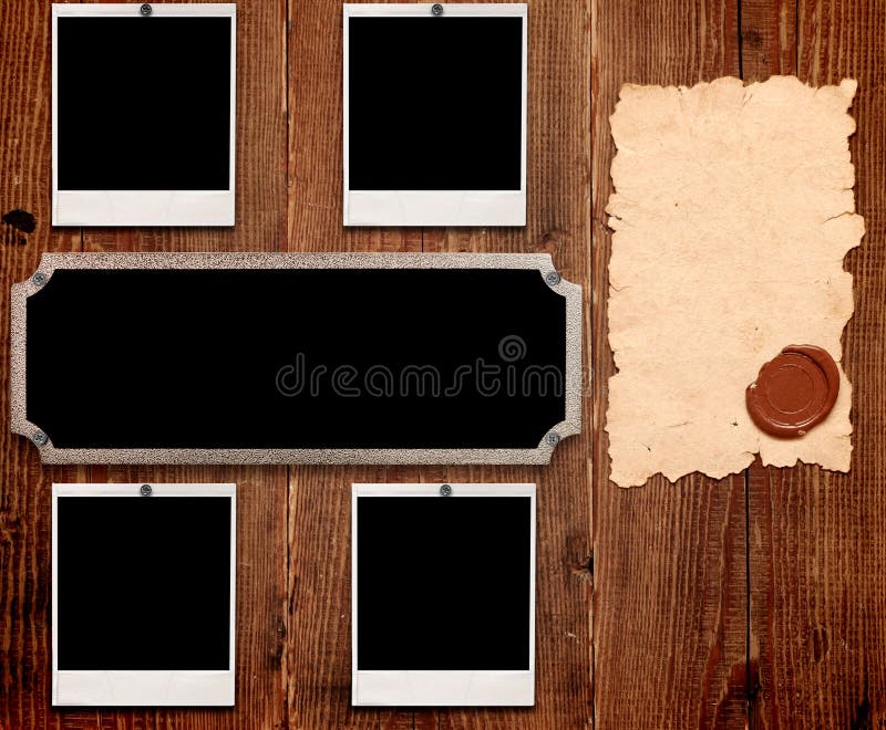 Old paper and photo frames stock photo. Image of rust - 19064922