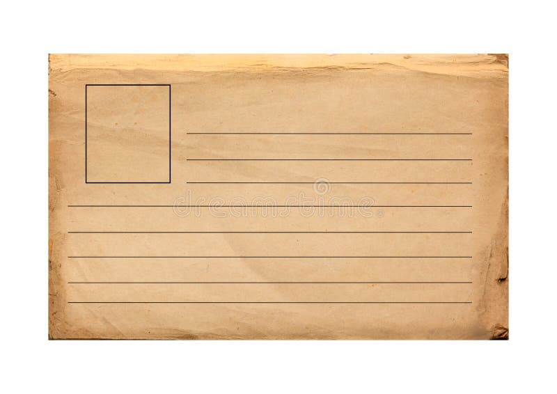 Old Paper Postcard with Lines Stock Image - Image of dirty, antique ...